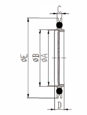 ISO Meshed Screen Centering Ring with Outer Ring and Oring